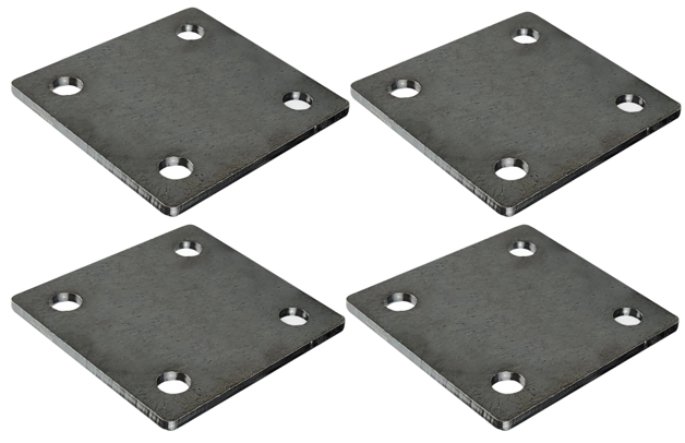 100mm x 100mm Castor Base Plate Set – CastorCo